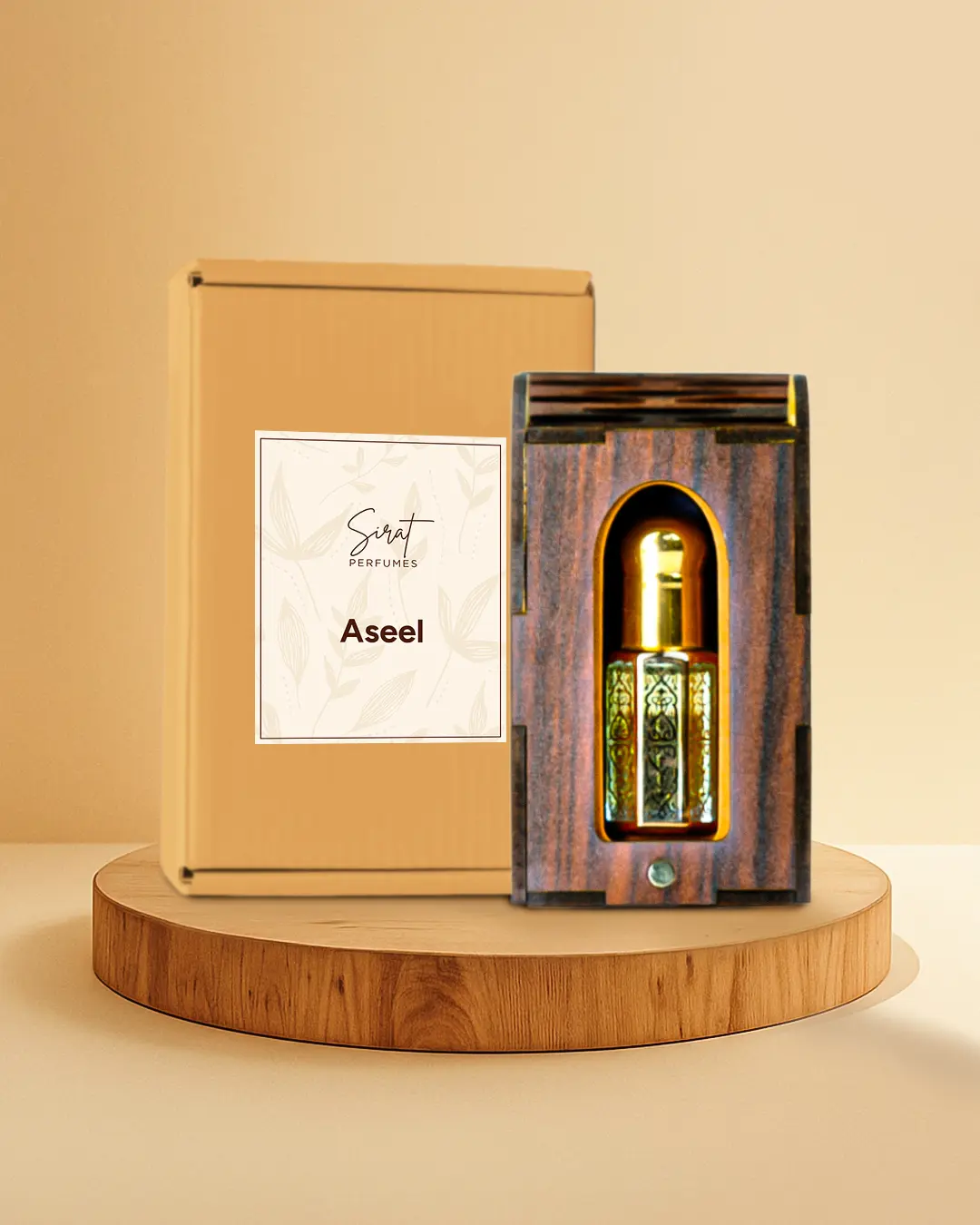 Aseel Roll-On Attar (Premium Wooden Box, 6ml) - Sirat Perfumes